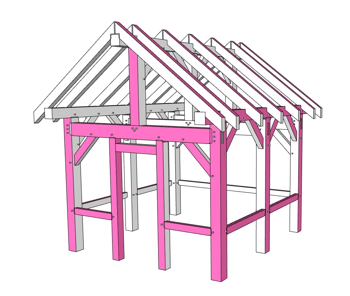 12x12 Timber Frame Greenhouse Plan - Star Hill Timberworks