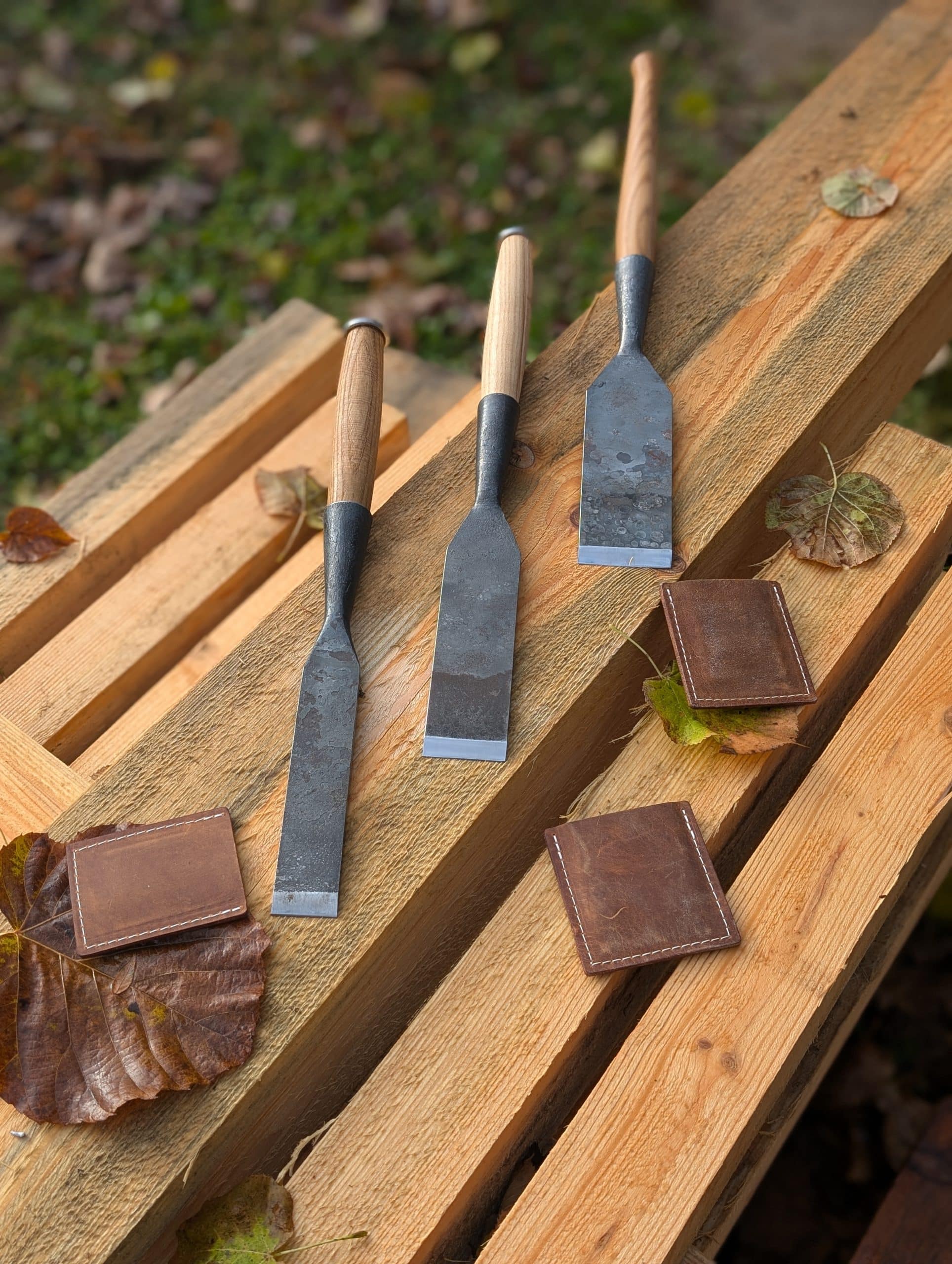 chisel bundle: 1½" bench chisel • 2" bench chisel • 2½" timber slick - Star Hill Timberworks